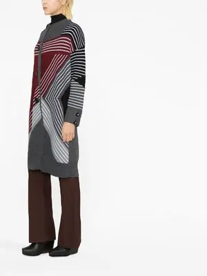 Stella McCartney Striped Wool Cardigan Coat