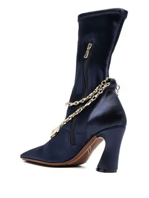 Zimmermann Crescent Stretch 80mm Satin Ankle Boots