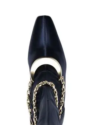 Zimmermann Crescent Stretch 80mm Satin Ankle Boots