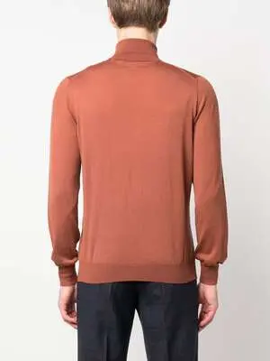 LARDINI Roll Neck Wool Top - Red