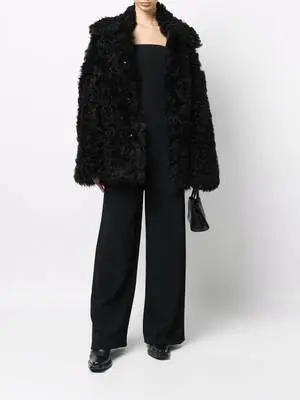 Ami Shearling Button-up Coat