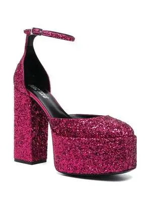 Paris Texas 140mm Glitter-embellished Platform Pumps