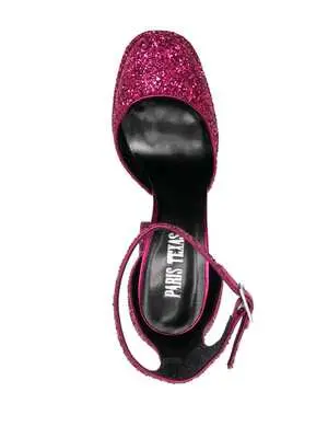 Paris Texas 140mm Glitter-embellished Platform Pumps
