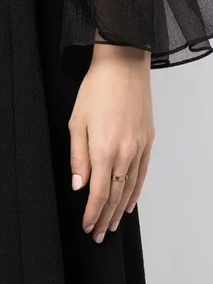 APM MONACO Plated Crystal-heart Ring