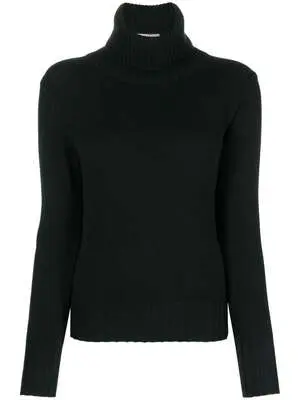 N.peal Chunky Roll-neck Organic Cashmere Jumper - Black
