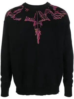 COUNTY OF MILAN Marcelo Burlon Wings Intarsia-knit Jumper