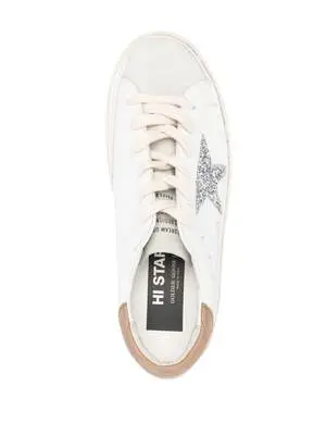 GOLDEN GOOSE Hi Star Lace-up Sneakers - White