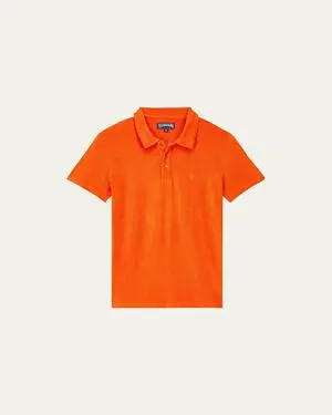 Vilebrequin Organic Terry Polo Shirt Rouille