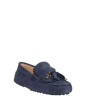 TOD'S Burgundy Leather Loafers - Blue