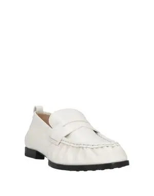 TOD'S Calfskin Penny Loafers - Off White