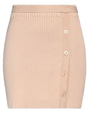 ANDREĀDAMO Mini Pencil Skirt - Beige