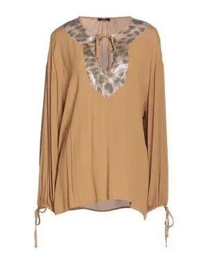 MASON'S Leopard-print Sequined Blouse - Beige