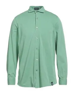 DRUMOHR Man Shirt White Size S Cotton Green