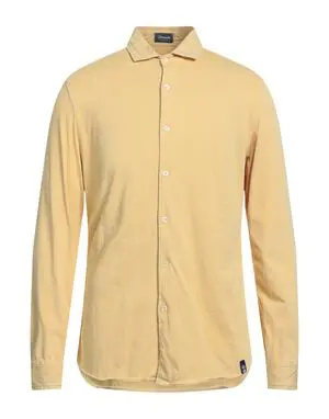 DRUMOHR Man Shirt White Size S Cotton Light Yellow