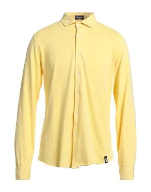DRUMOHR Man Shirt White Size S Cotton Yellow