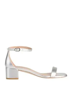STUART WEITZMAN Sandals Size Leather - Silver