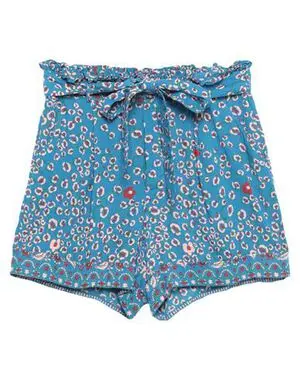 Poupette St Barth Leopard-print High-waisted Shorts - Blue