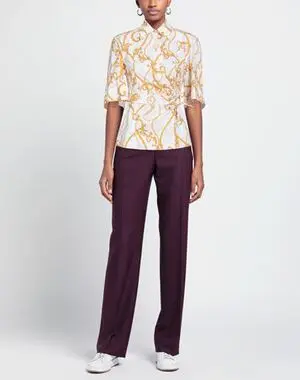 GANNI Cotton Shirt With Two-tone Print