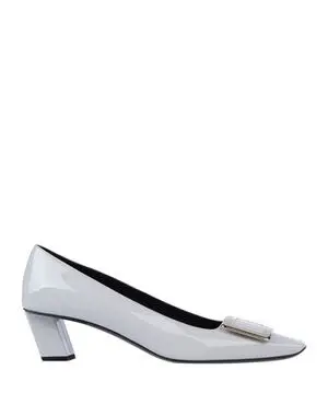 ROGER VIVIER Pumps In Leather With Appliqués Grey