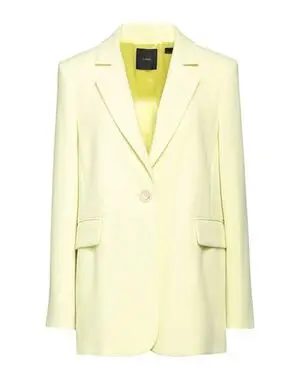 Pinko Single-Breasted Crepe Blazer Acid Green