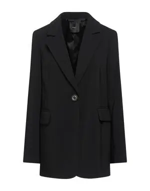 Pinko Single-Breasted Crepe Blazer Black