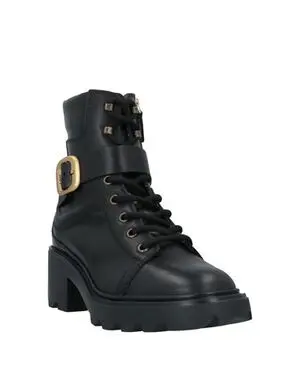 TOD'S Leather Lace-up Ankle Boots - Black
