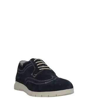CAFÈNOIR Lace-up Leather Brogues - Blue