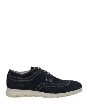 CAFÈNOIR Lace-up Leather Brogues - Blue