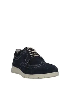CAFÈNOIR Lace-up Leather Brogues - Blue