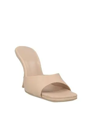 By Far Leather Textured Sandals - Beige