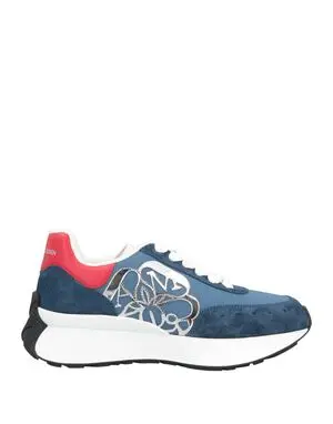 Alexander McQueen Midnight Soft Leather And Textile Fiber Sneakers