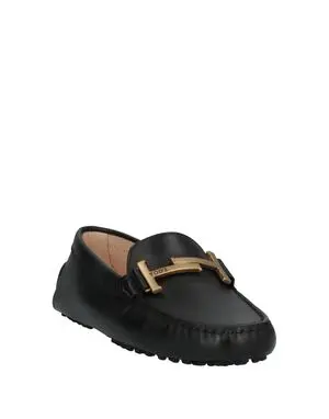 TOD'S Loafers In Leather With Metal Detailing - Black