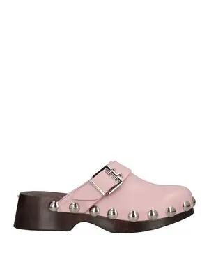 GANNI Leather Clogs - Pink