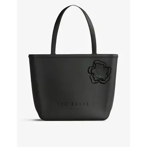 Ted Baker London Floral-appliqué Logo-print Silicone Tote Bag