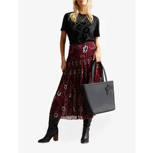 Ted Baker London Floral-appliqué Logo-print Silicone Tote Bag