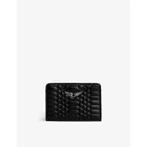 Zadig&Voltaire Quilted-leather Emblem-detail Card Holder - Noir