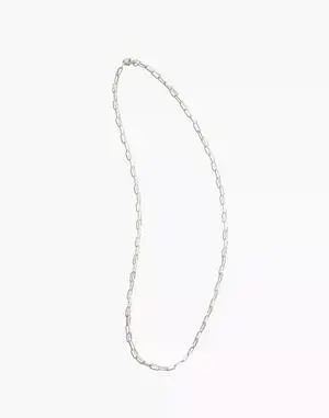 Madewell Maslo Jewelry Drawn Cable Chain Necklace - Silver