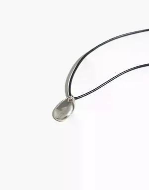 Madewell Maslo Jewelry Small Pebble Pendant Necklace - Silver
