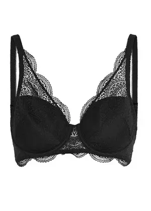 Simone Perele Karma Lace Padded Half-cup Bra - Black