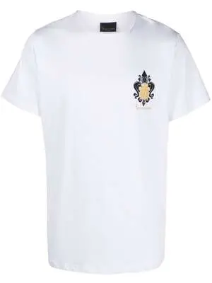 BILLIONAIRE Crest-logo Crew-neck T-shirt - White