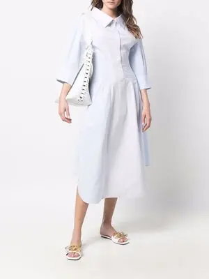 Stella McCartney Fitted Shirt Dress With Box Pleats