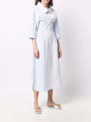 Stella McCartney Fitted Shirt Dress With Box Pleats