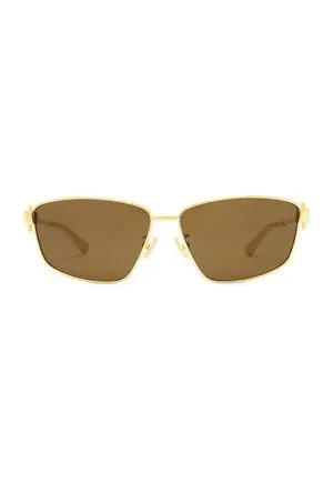 Bottega Veneta Triangle Sunglasses - Shiny Gold
