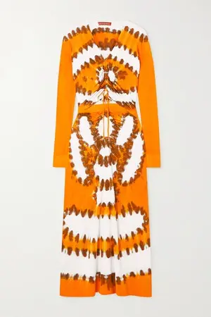 Altuzarra Rilia Tie-dyed Knitted Midi Dress - Orange