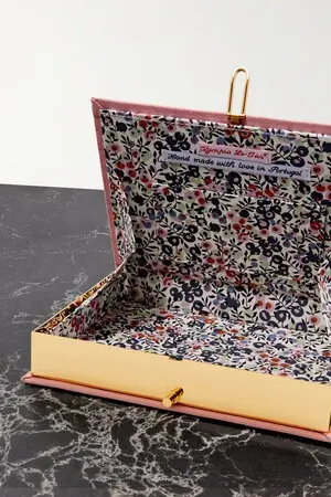 OLYMPIA LE-TAN William Morris Coloring Book Embroidered Appliquéd Canvas Clutch
