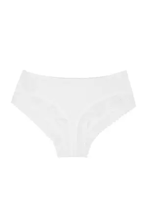 Simone Perele Eugenie Ribbed Lace-trimmed Briefs - White
