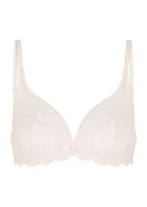 Simone Perele Reve Lace Underwired Plunge Bra - Light Pink