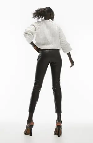 Topshop Skinny Fit Faux Leather Trousers