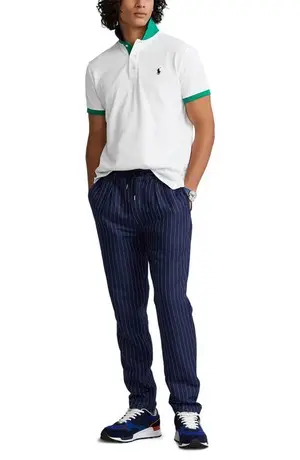 Polo Ralph Lauren Tailored Linen Blend Pinstriped Trousers