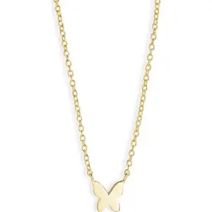 Argento Vivo Butterfly Pendant Necklace - Gold